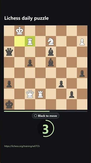 Lichess daily puzzle 25/10/2026 #chesspuzzle #lichess #dailychallenge #daily #chess #matein2