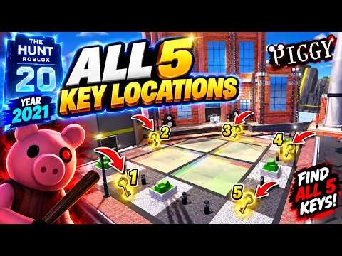*NEW* ALL 5 KEY LOCATIONS in YEAR 2021 The Hunt: Roblox 20! (PIGGY FULL GUIDE)