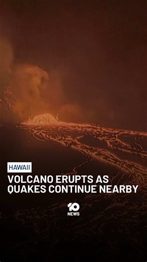 Hawaii's Kilauea volcano has once again sent lava cascading from its north vent, continuing a pattern of eruptions that began several days ago. The US Geological Survey reports the region has also experienced more than 20 small quakes in the last 24 hours. Click the link in bio for more.