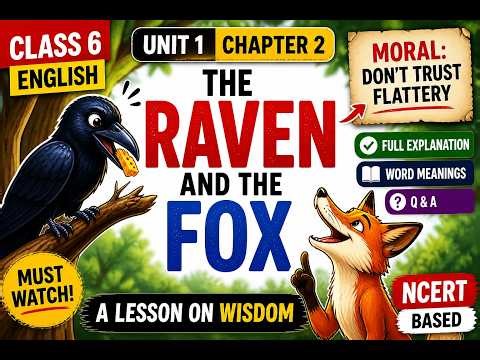 The Raven and the Fox Class 6 English | Full Story + Explanation | Don’t Trust Flattery 😲