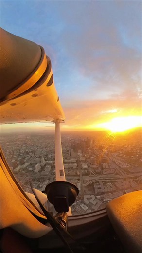 CaptJSim: Sunset Flight Over Downtown Los Angeles Skyline