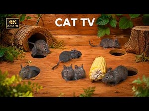 Cat TV 🐾 Mice Hide and Seek on Screen | Cat TV Mice for cats to watch | 8 hours 60fps 4K
