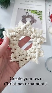 Another fan favorite DIY kit! Macrame Christmas star ornaments! Comes with all the materials you need to make these adorable macrame ornaments and a full step by step instruction book. Beginner friendly and so adorable! https://cordplusquartz.com/products/diy-christmas-ornament-kit-macrame-59479 | Cord Quartz