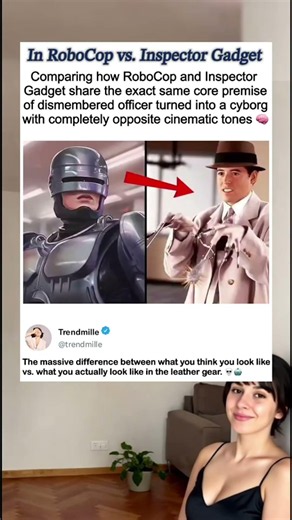 In RoboCop vs. Inspector Gadget Comparing how RoboCop and Inspector Gadget share the exact same