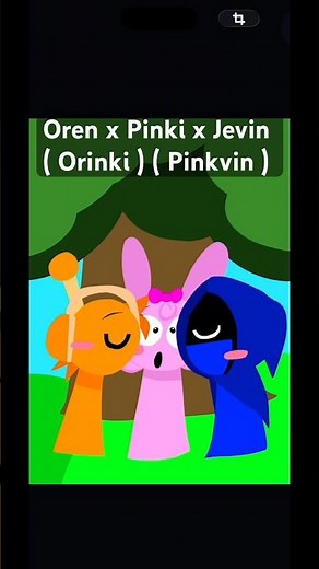 Oren x Pinki x Jevin trio official canon in the game lore #sprunki #ship