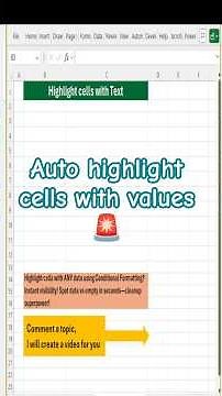 Excel Trick: Highlight Non-Empty Cells with Conditional Formatting