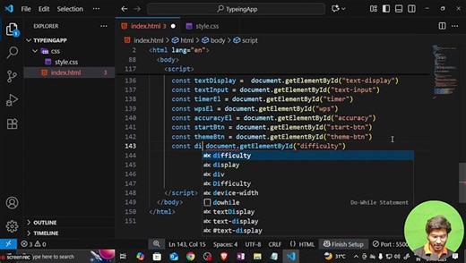 Build a Typing Speed Test App in JavaScript | Live Web Dev Workshop Part - 2