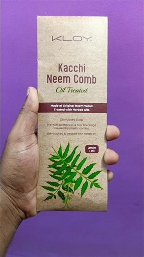 Hair Fall Ka Solution? 😍 KLOY Kacchi Neem Hair Comb Review | ₹119