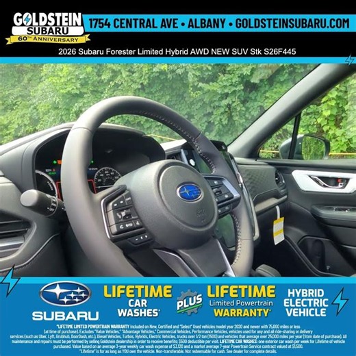 2026 Subaru Forester Limited Hybrid AWD NEW SUV Stk S26F445