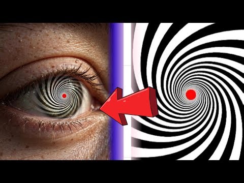 Mind-Bending🌀 Optical Illusion: Hypnotic Black and White Spiral Stare Test with a Red Dot Featuring
