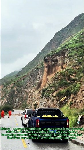Caught on Camera: Surviving a Sudden Mountain Landslide on the Road - Road Safety Tips