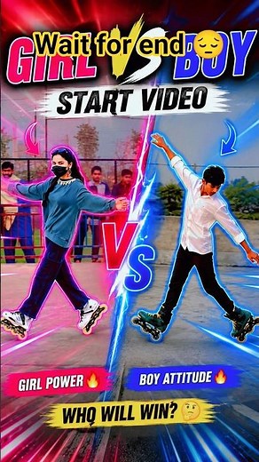 Girl vs Boy Skating Battle 🛼🔥 Who Is Better?#short #viral #trending
