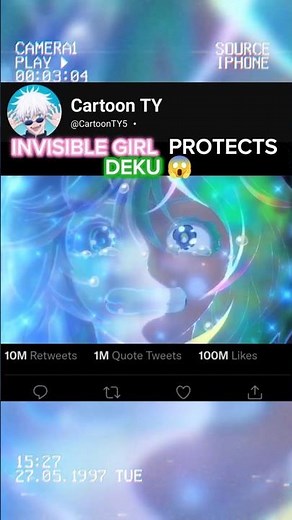 INVISIBLE GIRL PROTECTS DEKU 😱😭 | #anime #myheroacademia #mha #mhaedit #shorts