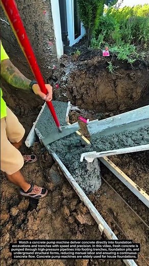 Concrete Pump Machine for Foundation Excavation | Fast Concrete Pouring in Trenches
