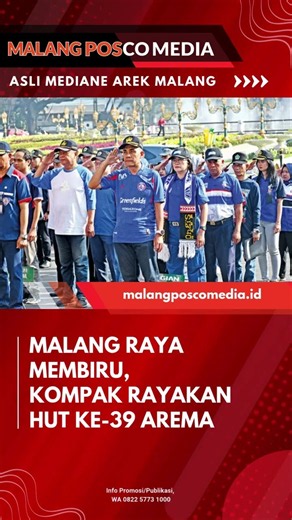 Malang Raya Membiru, Kompak Rayakan HUT ke-39 Arema