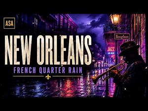 New Orleans: French Quarter Rain | Rainy Night Jazz, Blues & Southern Soul