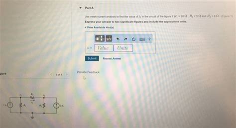 solved parta use mesh current analysis to find the value