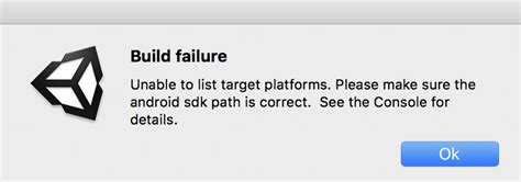 c unity unable to list target platforms stack overflow