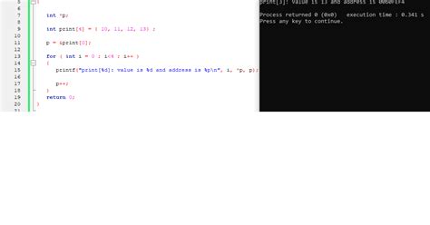 pointer and array in c program dotc mdb