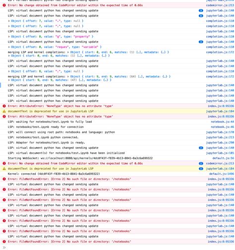 keyerror when opening new notebook about jupyter lsp jupyterlab lsp