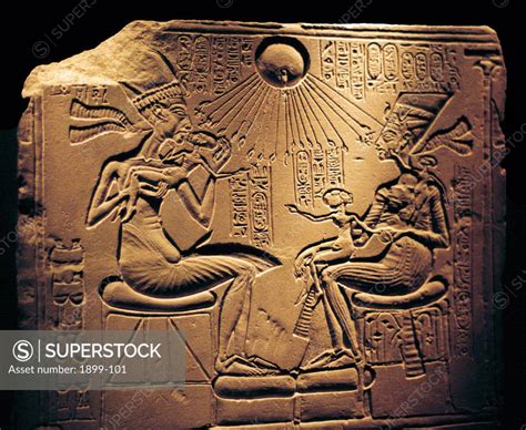 Relief Showing Nefertiti C1370 C1330 Bc Great Royal Wife Chief