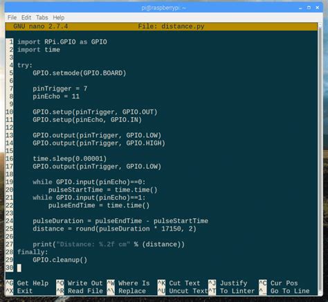 how to measure distance with raspberry pi linux hint