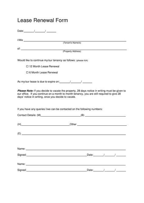 Free Printable Lease Renewal Letter Templates [word Pdf] Sample Landlord