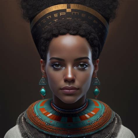 Premium Ai Image Young Pharaoh Nefertite Portrait