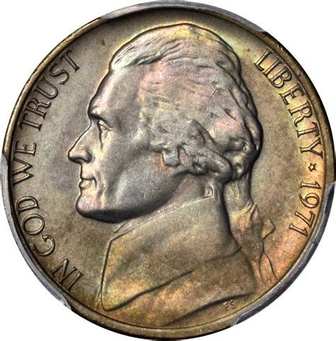 1971 jefferson nickel sell and auction modern coins