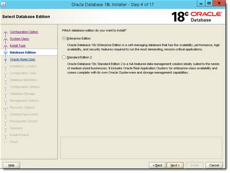 installing oracle database 18c
