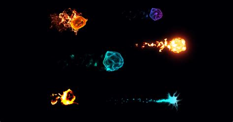 projectile fireball spell ball particle explosion effects magic vfx