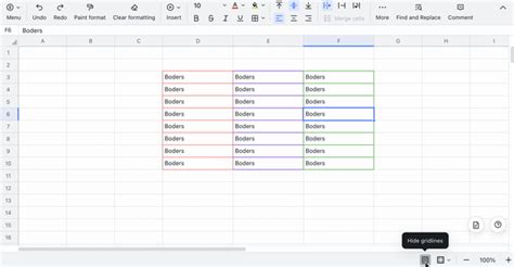 add cell borders in sheets