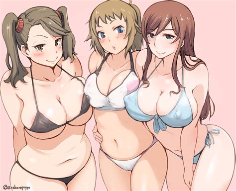 arakure bikini blush breasts cleavage erect nipples gundam