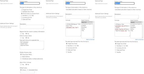 validate and update multiple columns in sharepoint online using list