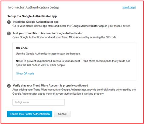 set up two factor authentication feature licensing management