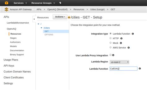 creating an api wrapper with aws lambda and api gateway