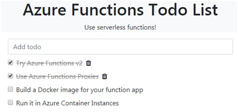 run azure functions in a docker container