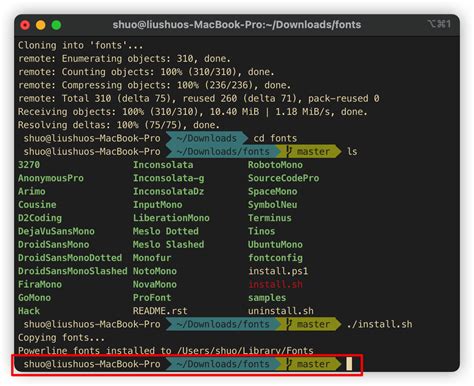 iterm2 oh my zsh agnoster 配置 刘硕的技术查阅手册