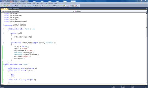 abstract class and abstract method in c my tutorials