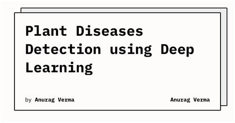 Plant Diseases Detection Using Deep Learning R Datascience