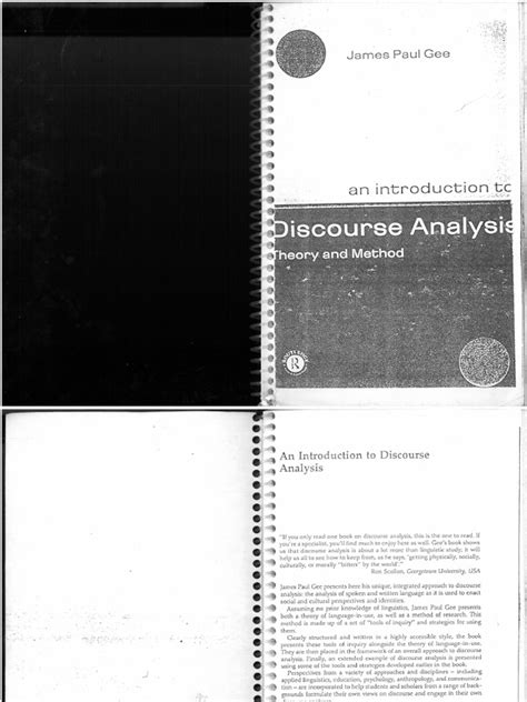 James Paul Gee Discourse Analysis Pdf