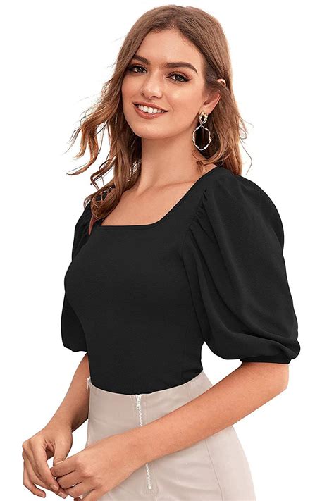 Illi London Square Neck Puff Sleeve Top