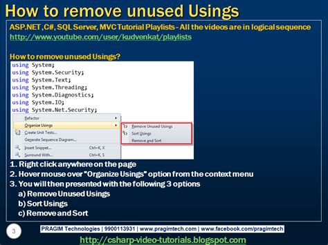 sql server and c video tutorial part 1 how to remove unused
