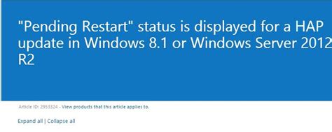 Fixed Pending Restart Status Is Displayed In Windows 8 1 10