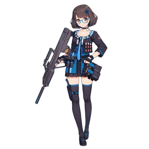 Safebooru 1girl Ammunition Assault Rifle Bangs Belt Black Footwear