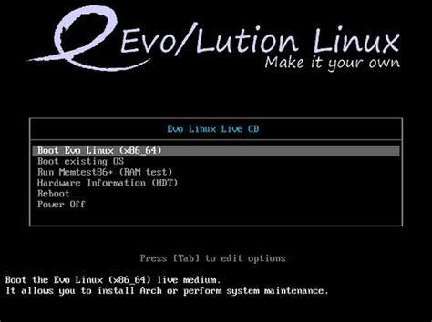 evo lution distro basata su arch linux con cnchi installer