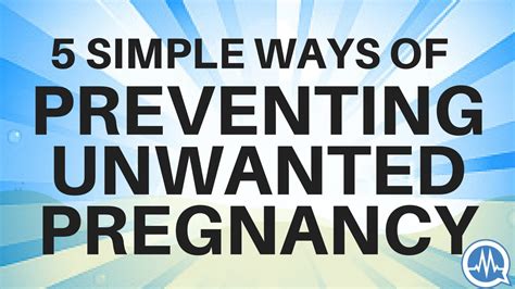 5 Simple Effective Ways Of Preventing Unwanted Pregnancy Youtube
