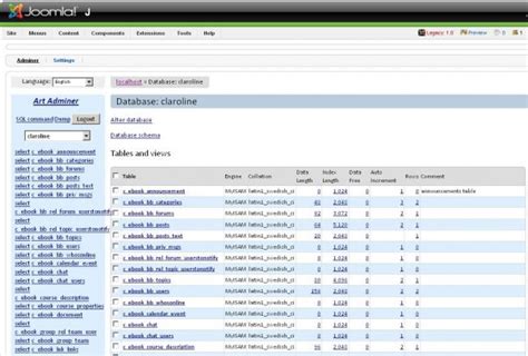 sql how to download database through joomla admin panel stack overflow