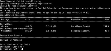 how to install ntp in rhel 8