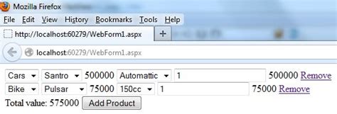 creating shopping cart editor using knockoutjs in asp